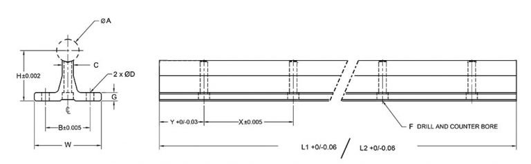 Supported Rail Only – CNC, Linear Shafts, Linear Slides, Custom ...