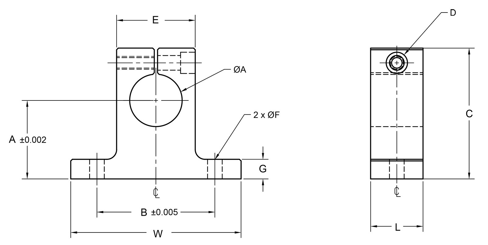 End Supports – CNC, Linear Shafts, Linear Slides, Custom Machining ...